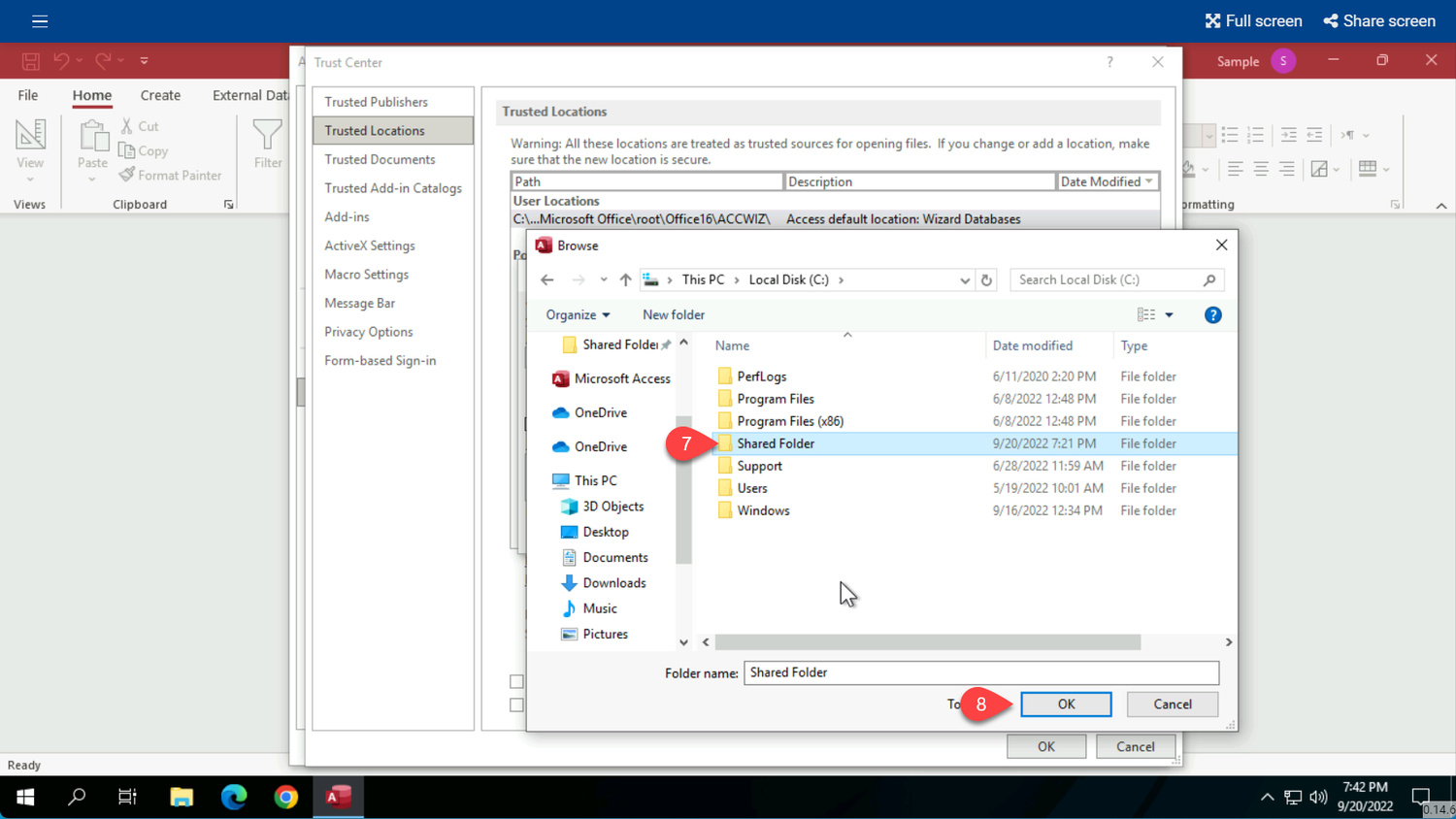 Create a Trusted Location — Virtual Cloud Desktops for Access Databases - Use your Access ...