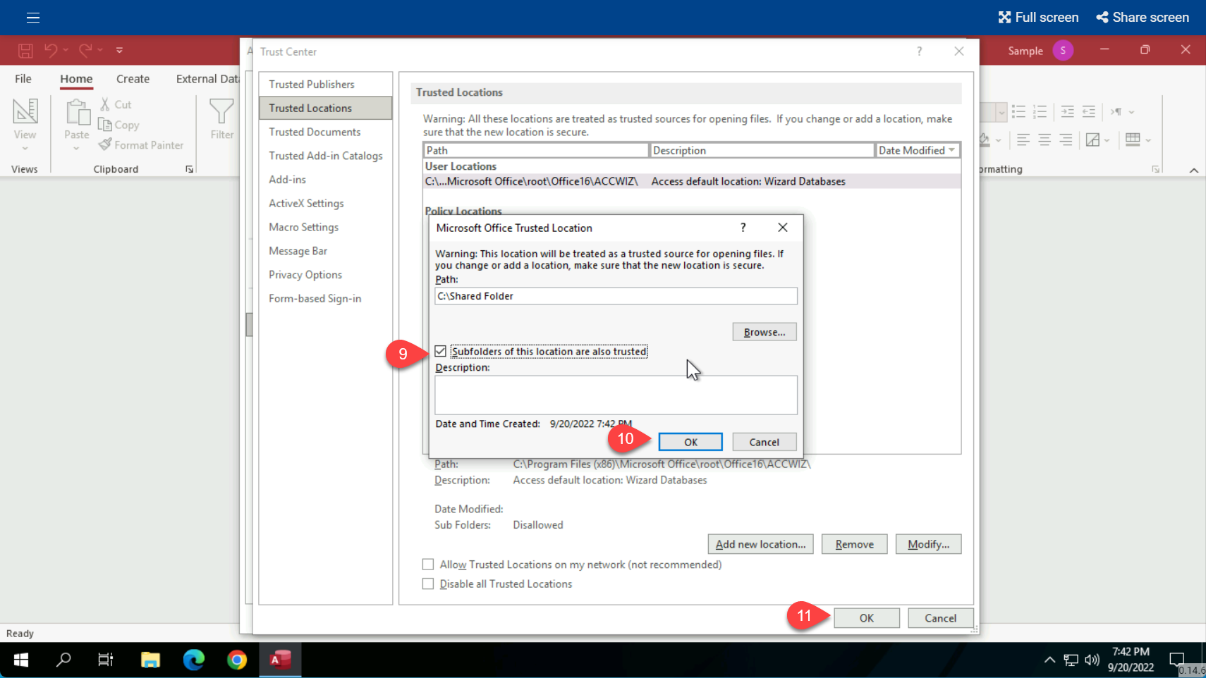 Create A Trusted Location — Virtual Cloud Desktops For Access Databases