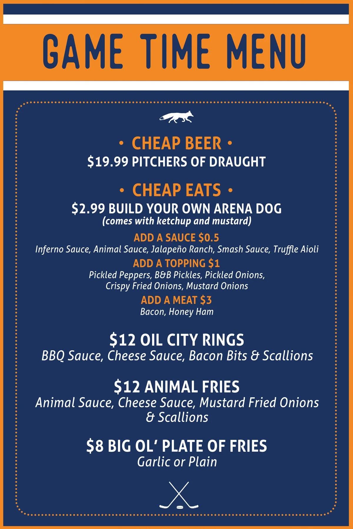 Leduc Menus — FOX BURGER