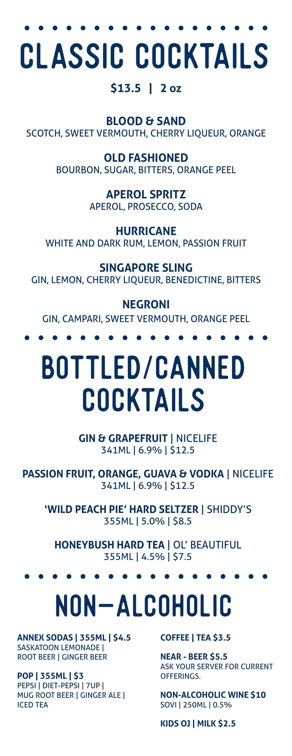 Menus — FOX BURGER