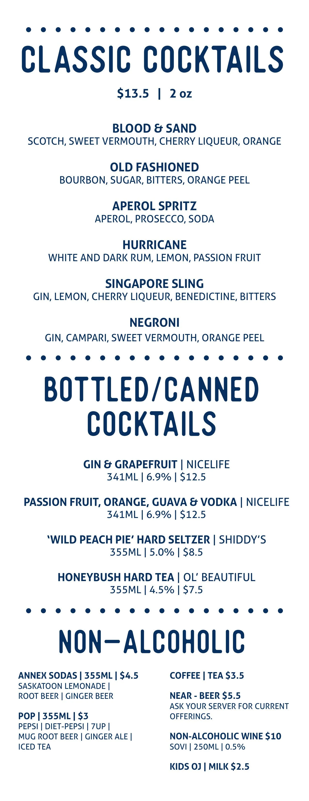 Menus — FOX BURGER