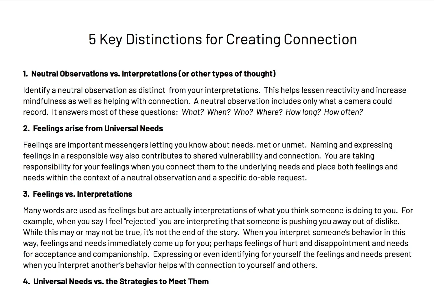 Handouts — Wise Heart