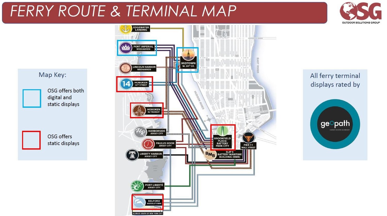 Port Imperial Weehawken New Jersey Ferry Advertising — OUTDOOR ...