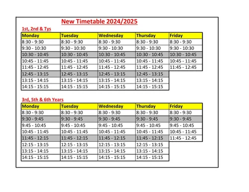 School & Class Timetable