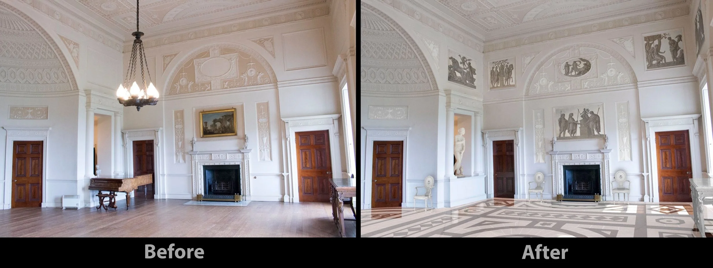 Nostell Priory Top Hall 2D Image Manipulation — Experience Heritage