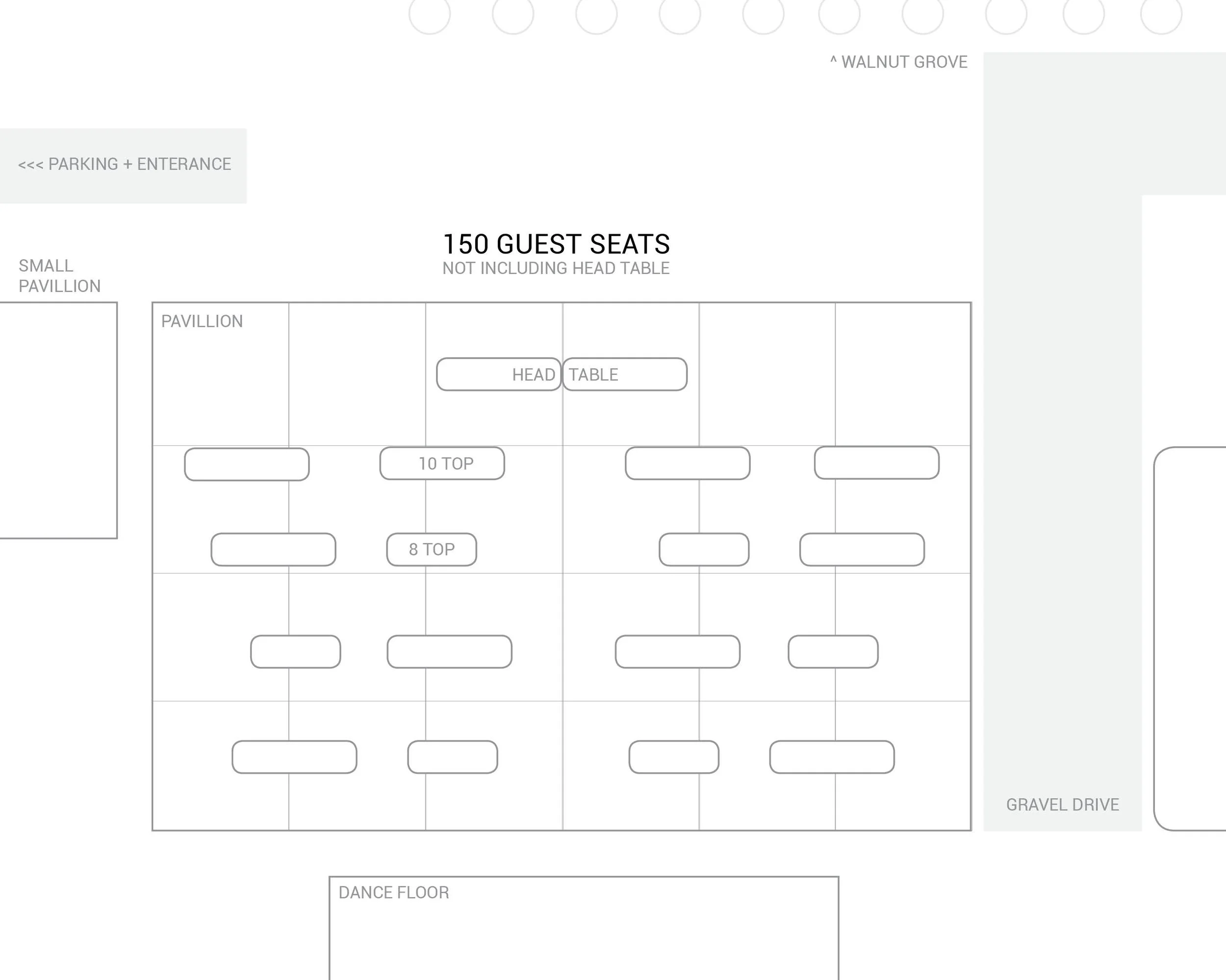 Seating Arrangements — Lost Hill Lake