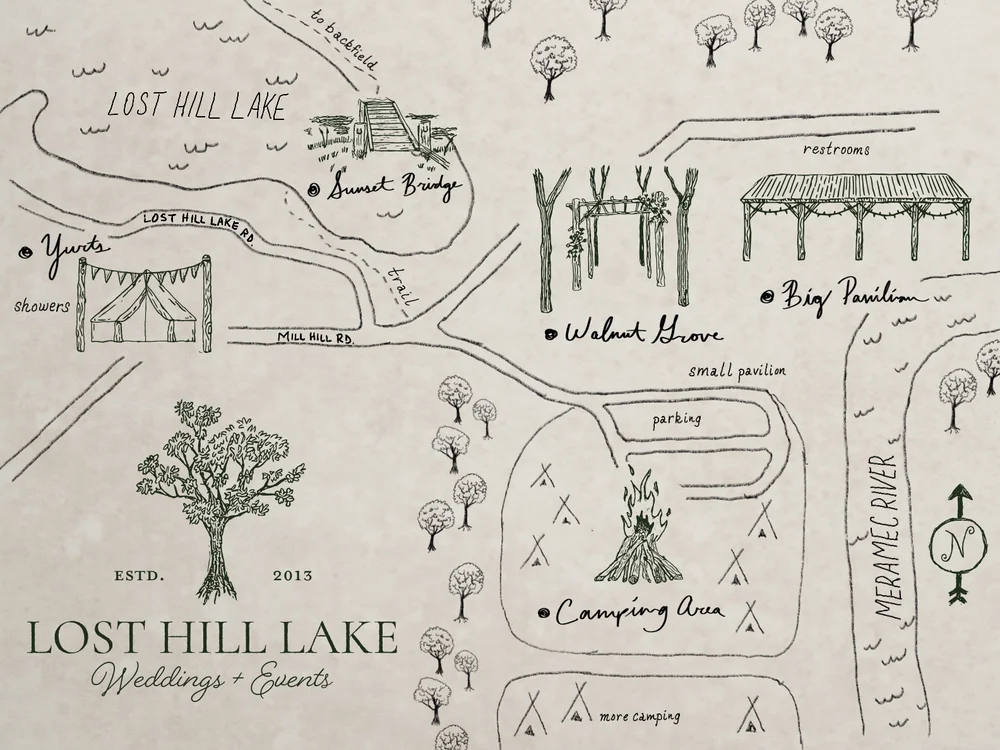 Site Map — Lost Hill Lake