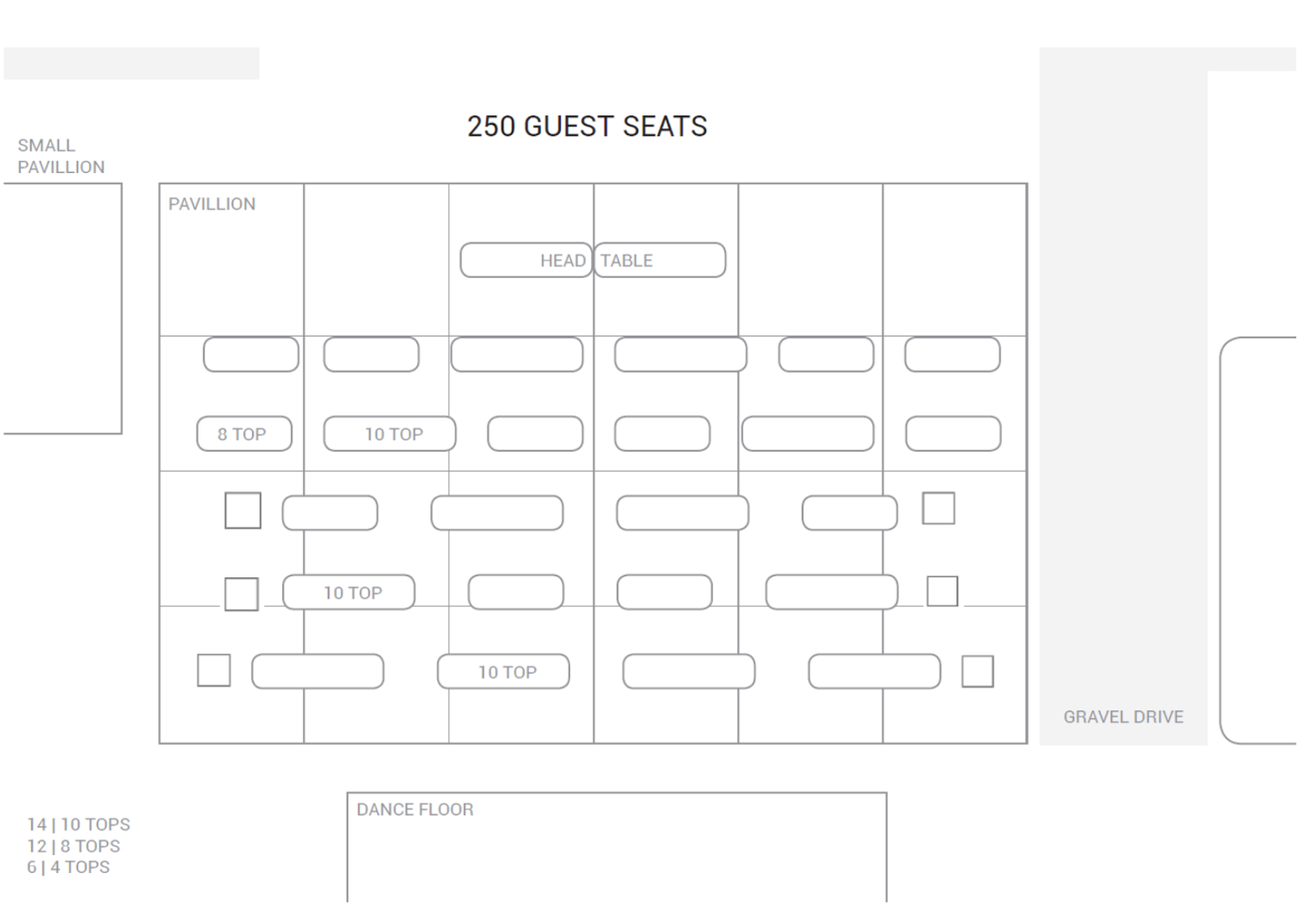Seating Arrangements — Lost Hill Lake