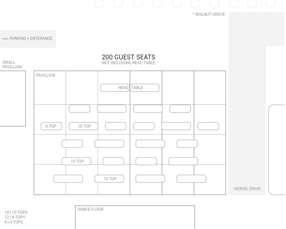 Seating Arrangements — Lost Hill Lake