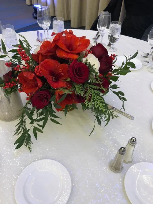 Red Wedding Flower Centerpieces