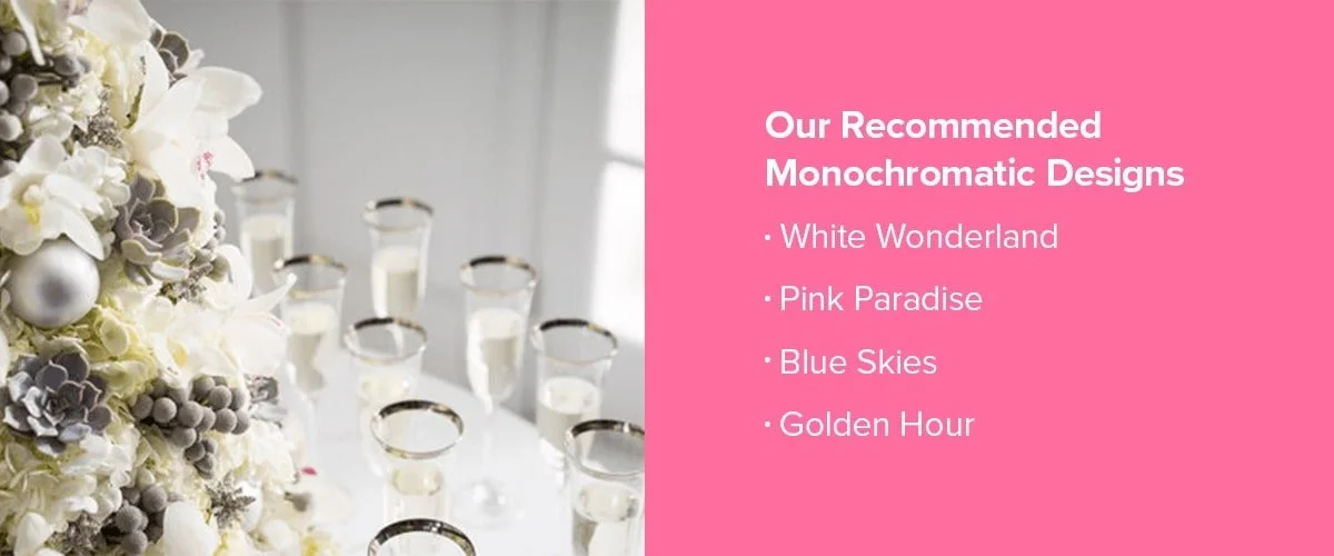 Monochromatic Themed Events | B Floral | Blog