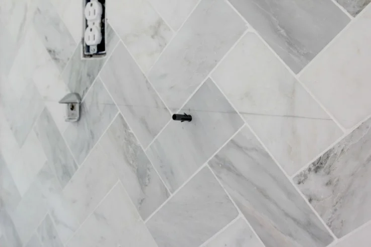 DIY // Installing Kitchen Shelves Over A Tile Backsplash — The Grit and ...