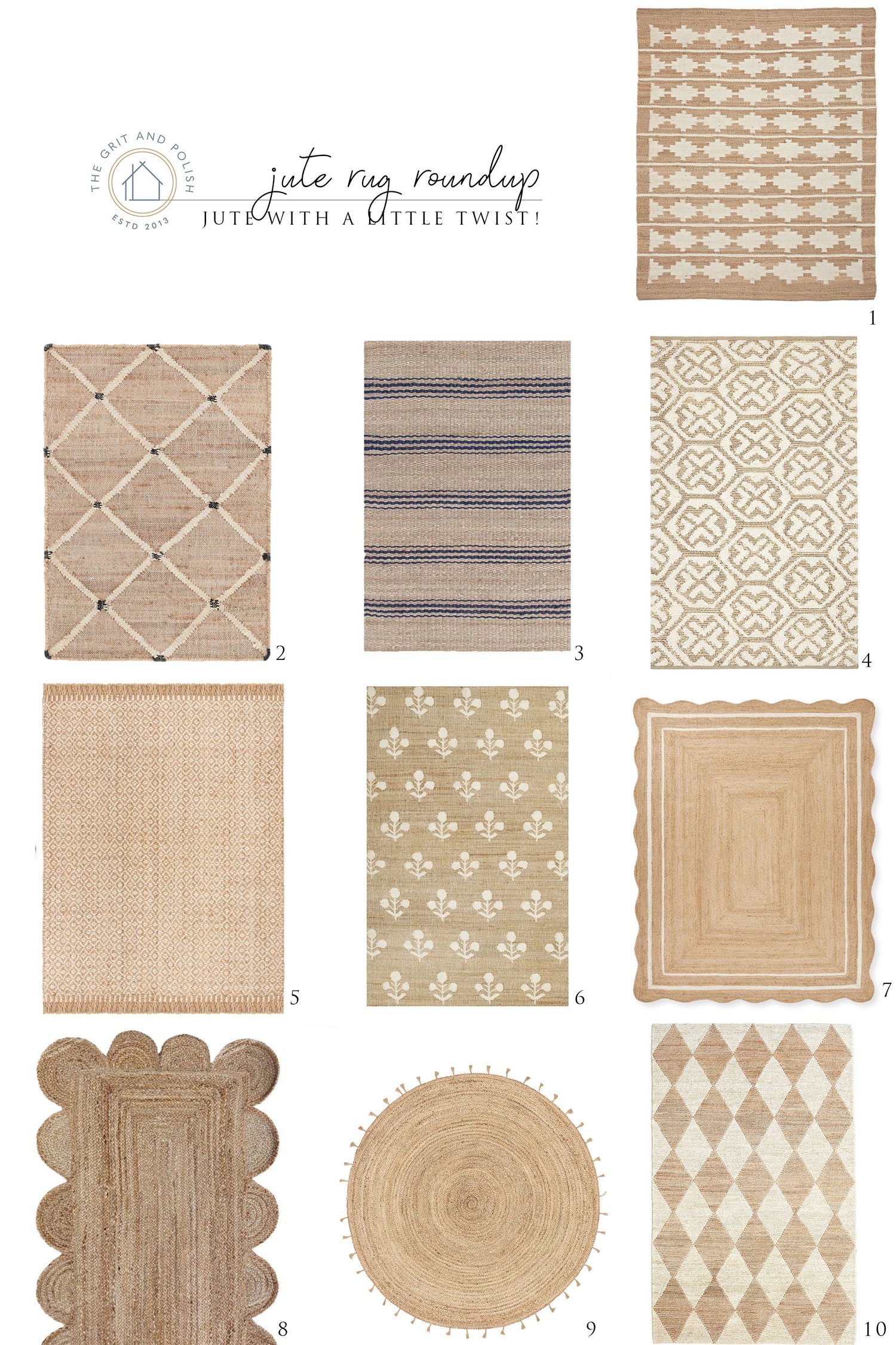 A Scalloped Jute Rug for the Closet — The Grit and Polish