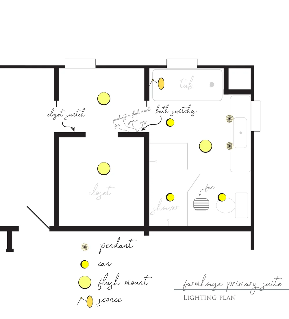 All the Lighting We Picked for Our Primary Bathroom and Closet — The ...