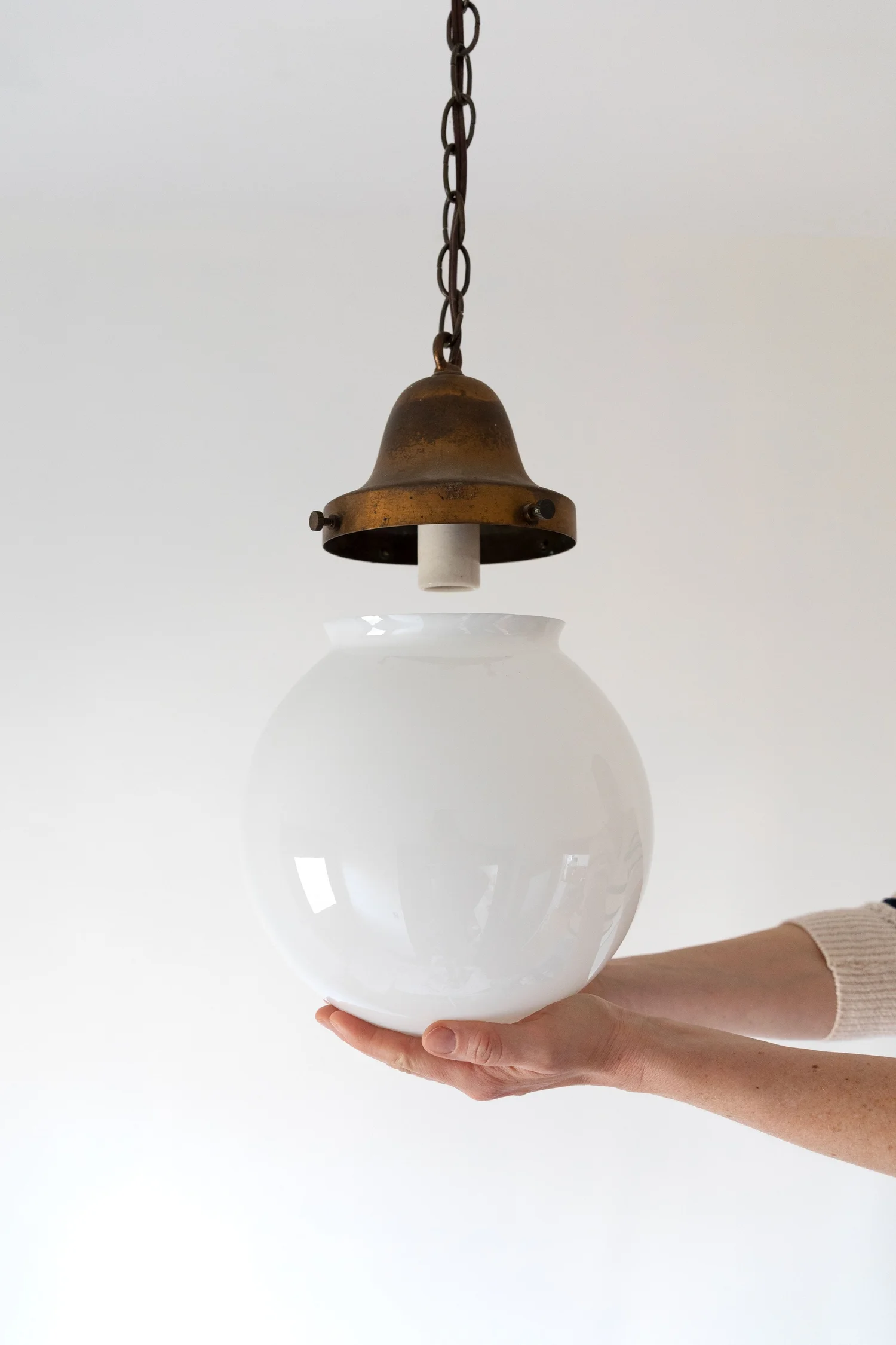 How to Replace a Light Fixture's Glass Shade — The Grit and Polish