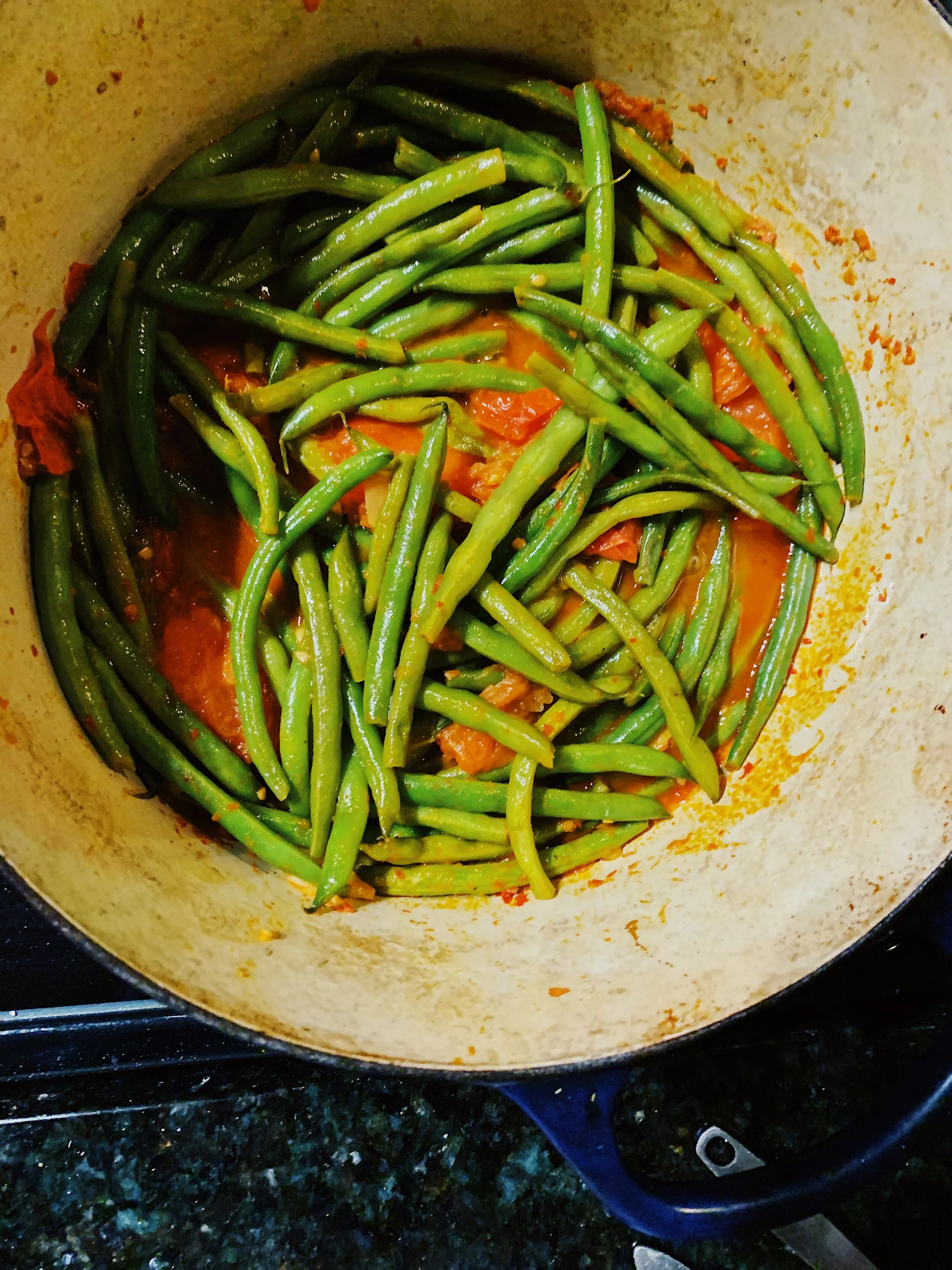 Harissa-Braised Green Beans by Alison Roman — Annie Varberg