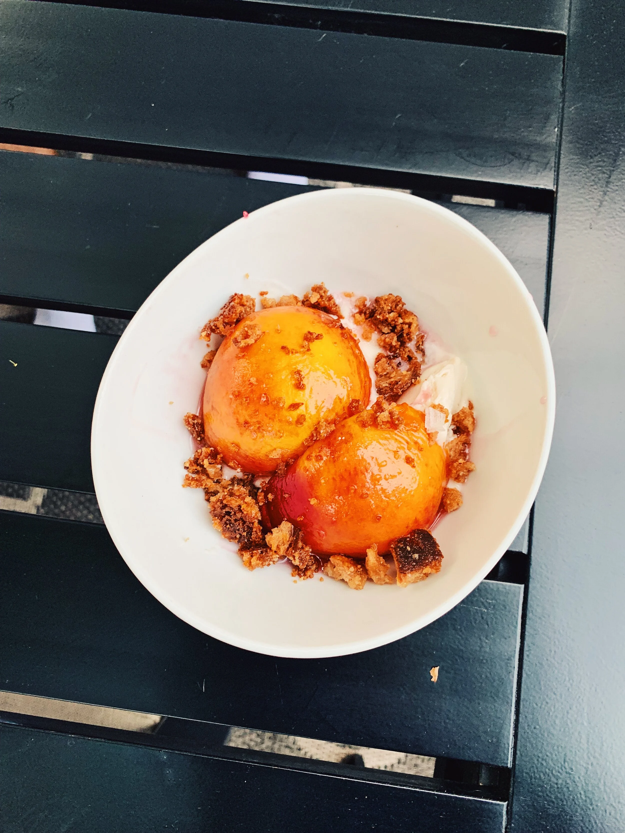 Hibiscus-Roasted Peaches with Brown Sugar Bread Crumbs by Alison Roman ...