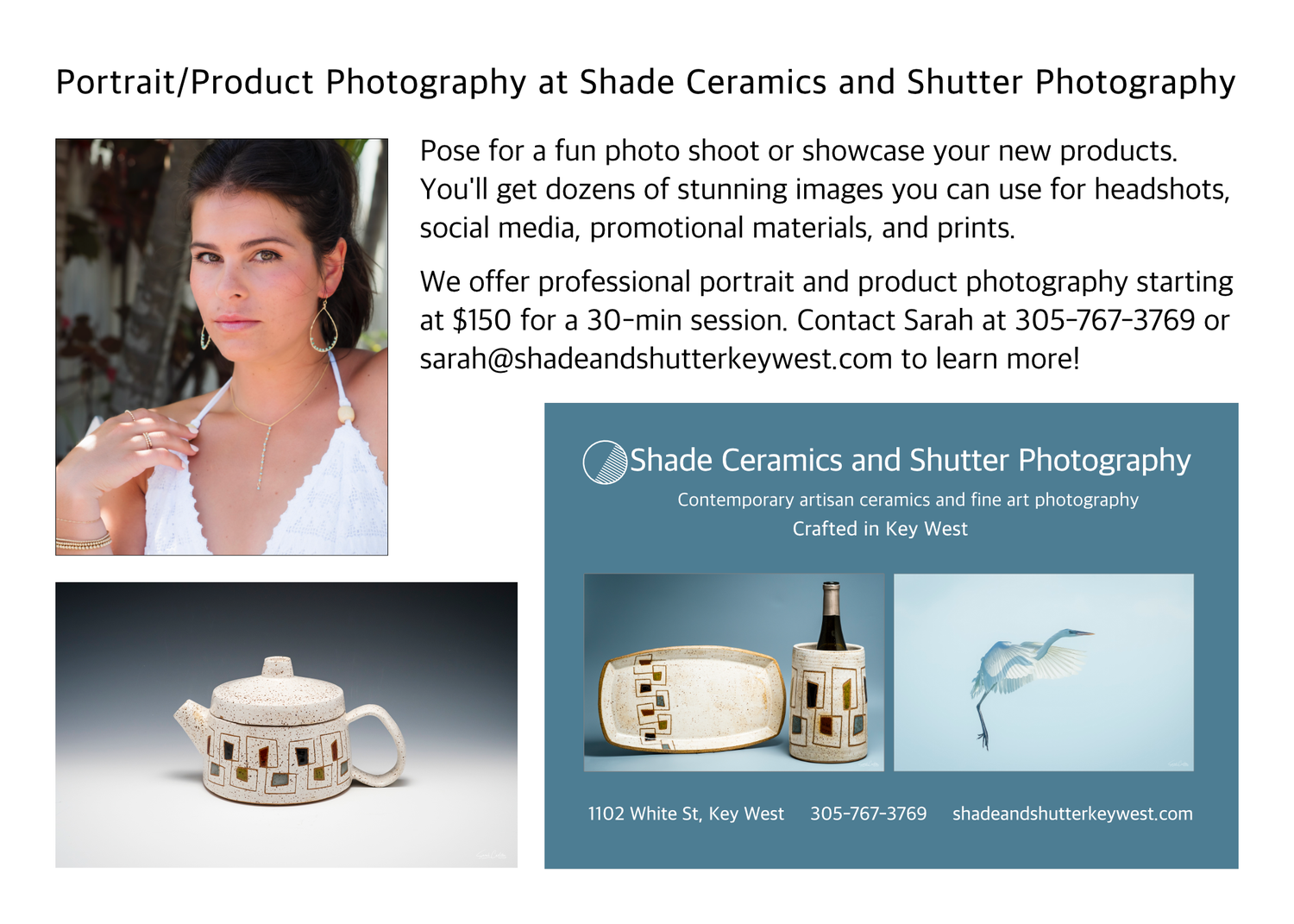 Key West's premier photography studio. — Shade Ceramics and Shutter ...