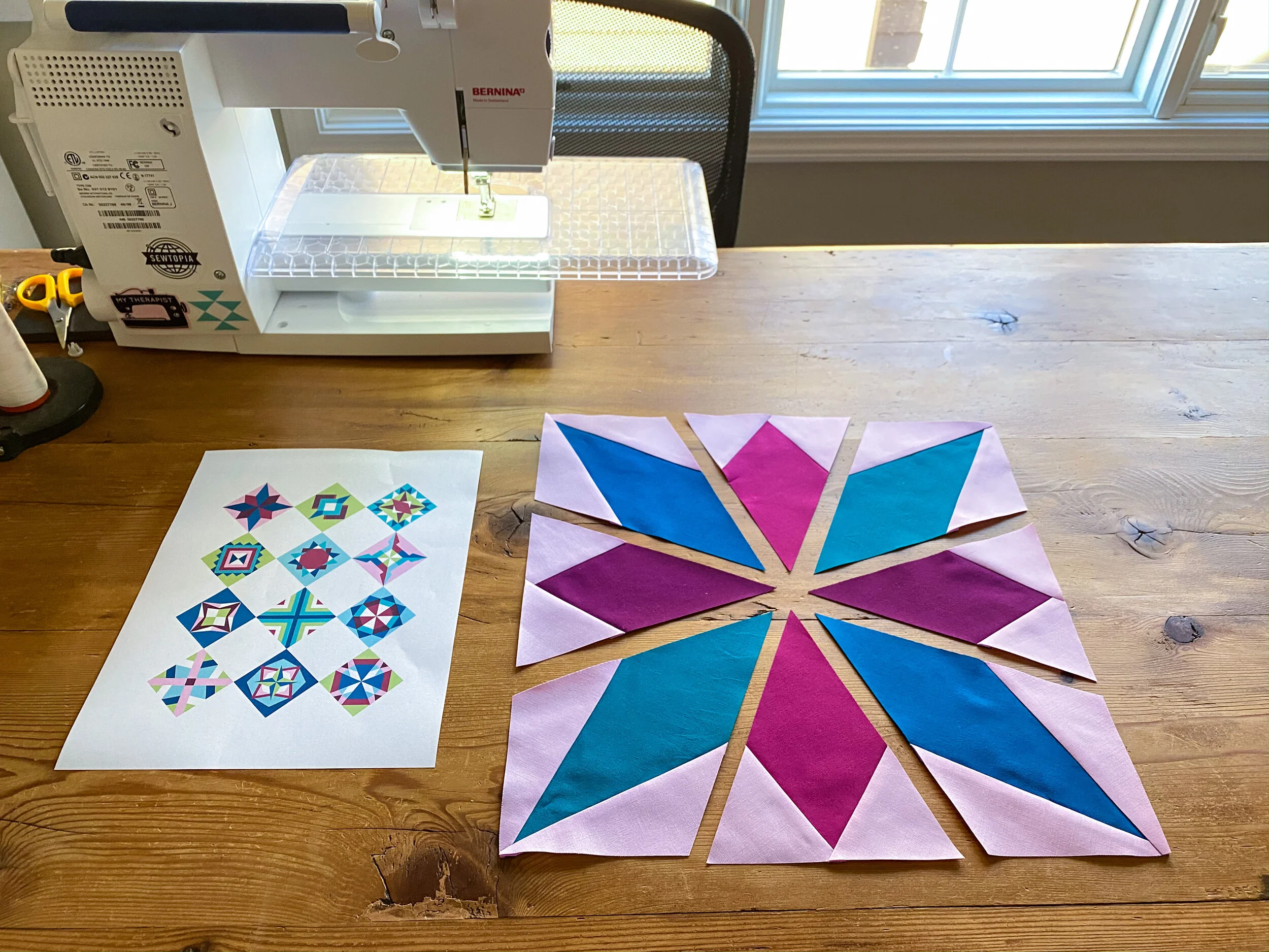 Spring Star ~ Paper Chain BOM — Fresh Lemons Quilts