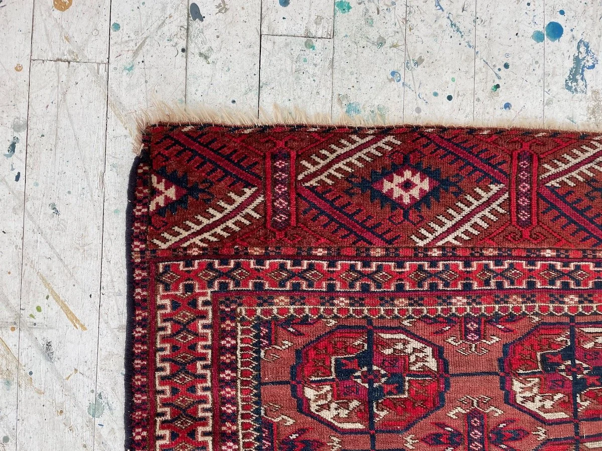 Semi-Antique Turkmen Rug, 3x4 — Weft & Wool