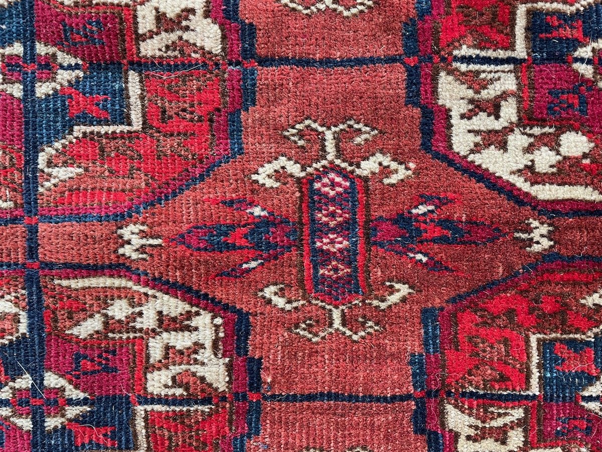 Semi-Antique Turkmen Rug, 3x4 — Weft & Wool