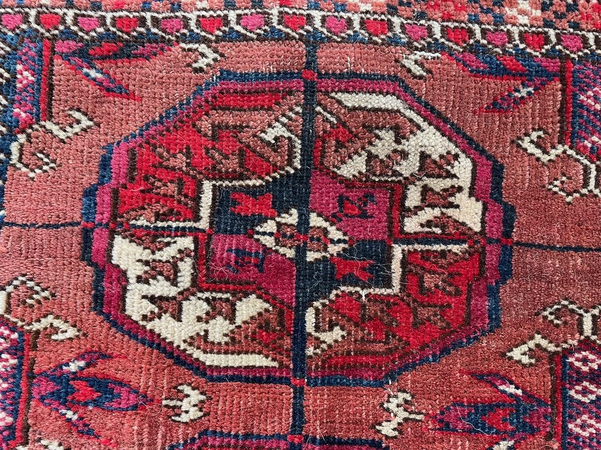 Semi-Antique Turkmen Rug, 3x4 — Weft & Wool