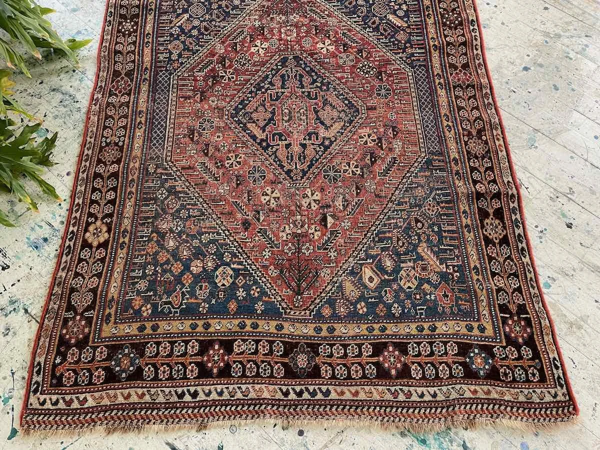 Antique Kashkuli Rug - 4'8 x 6'2 — Weft & Wool
