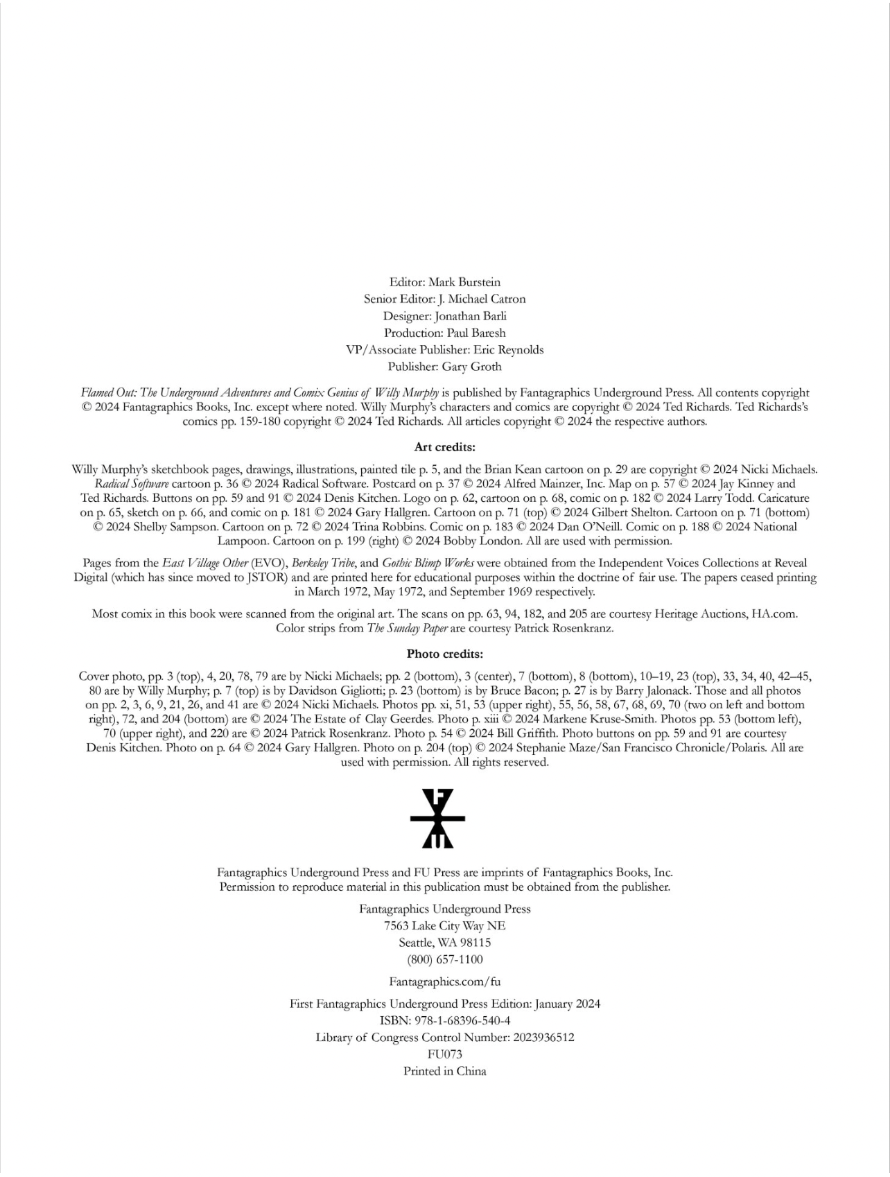 Flamed Out: The Underground Adventures and Comix Genius of Willy Murphy ...