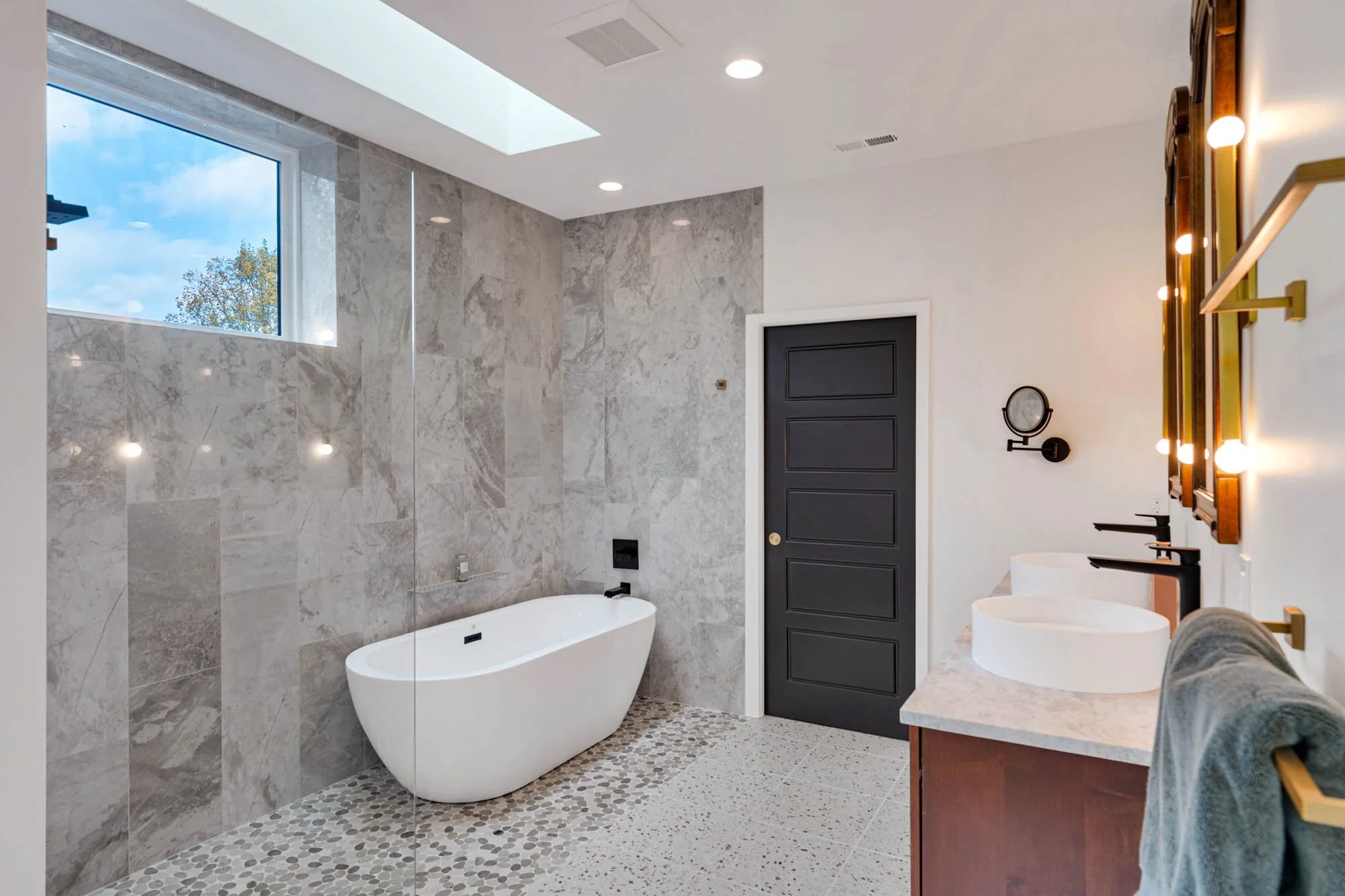 Contemporary home in Louisville Rivers Edge community features black ...