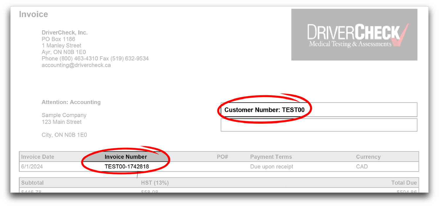 DriverCheck: Pay an Invoice