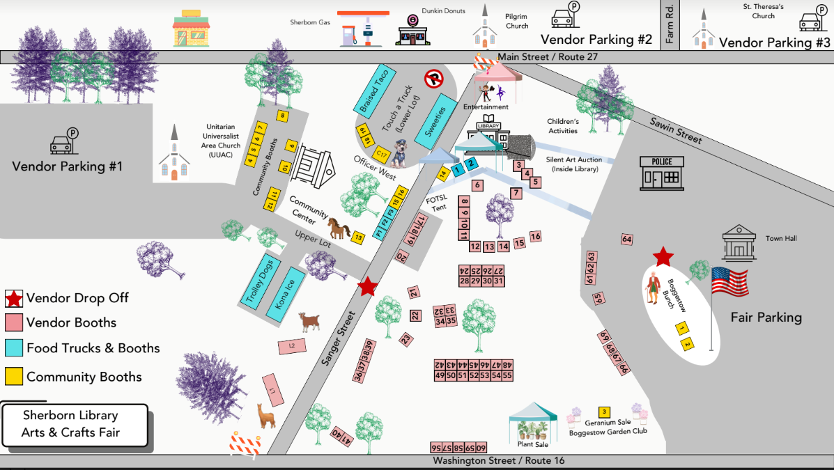 Arts and Crafts Fair Map — Friends of the Sherborn Library
