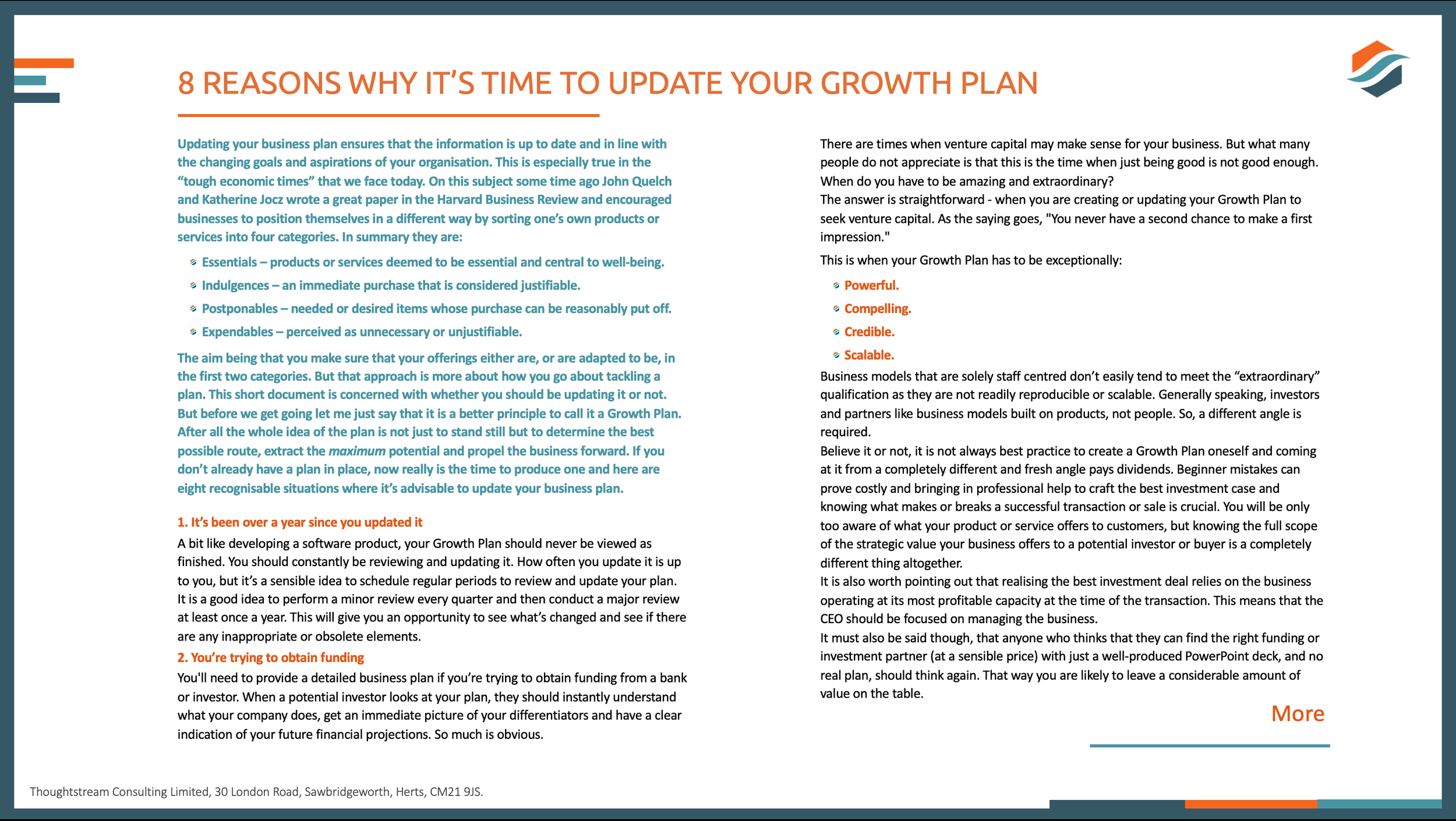 Latest Insight 8 Reasons it's time to update your growth plan ...