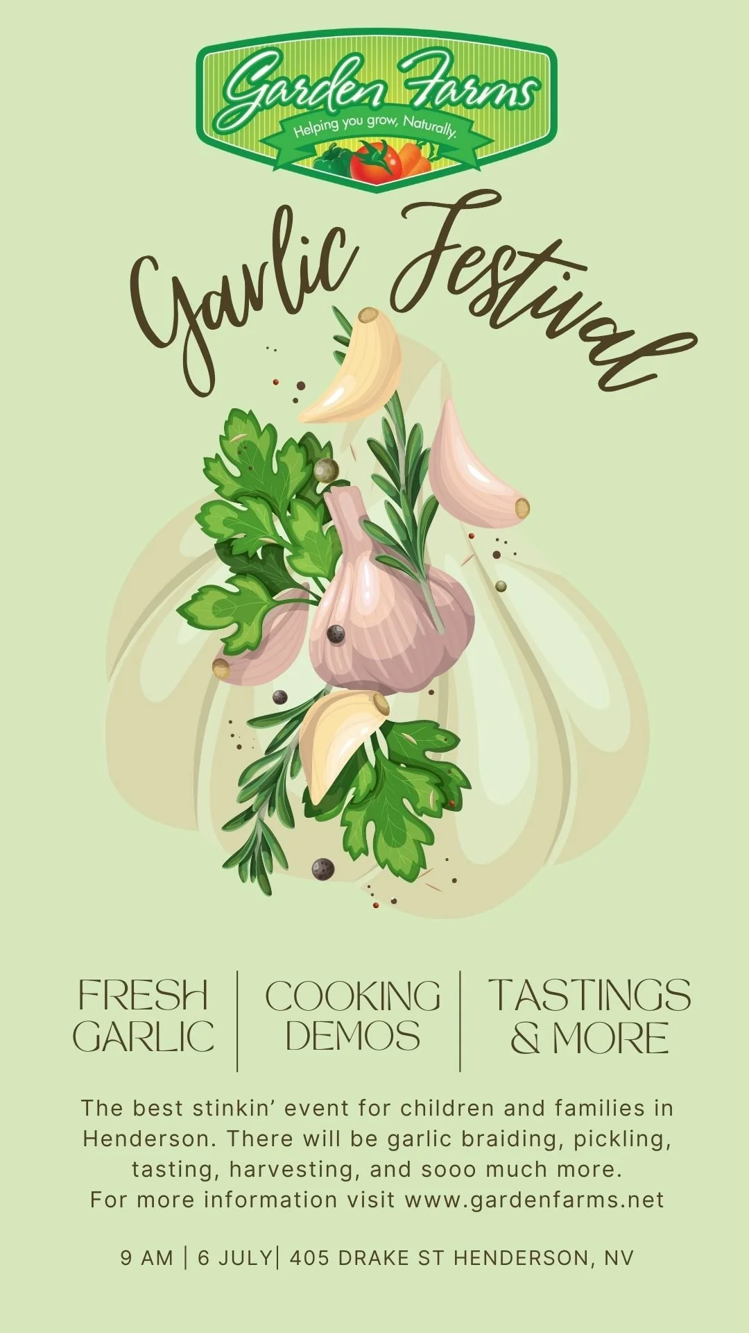 Garden Farms — Calendar of Events
