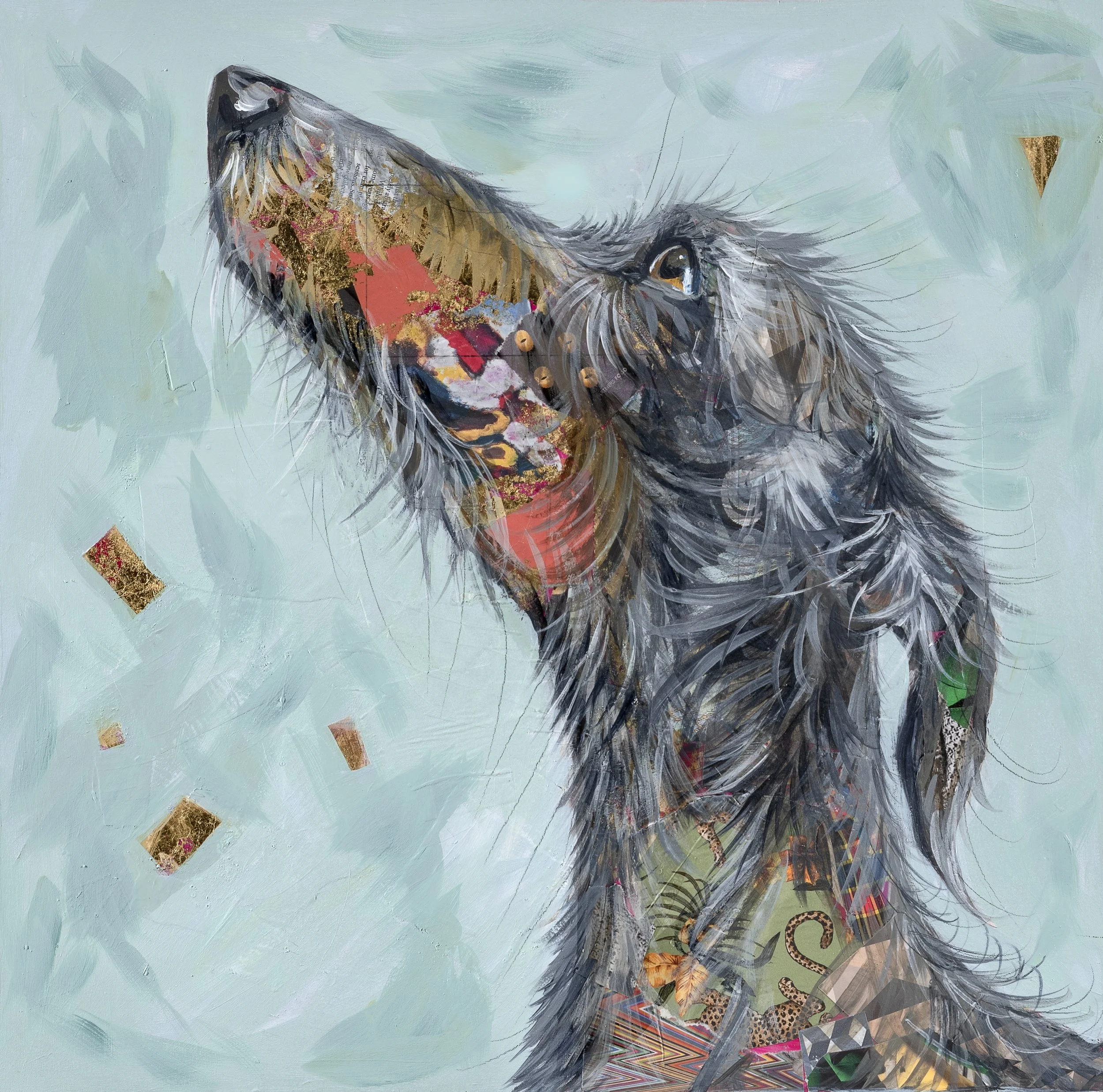 Nicola Harts Art colourful mixed media paintings for home interiors ...