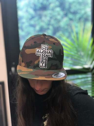 Aloha Monkey Cross Snapback — The Aloha Monkey Tattoo & Piercing ...