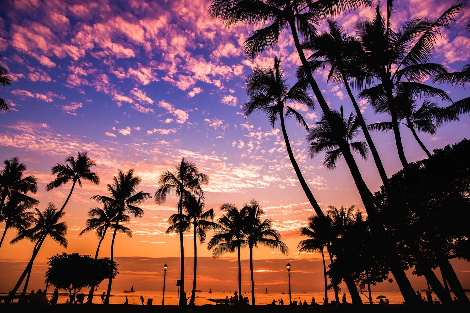 Honolulu Beach Sunset