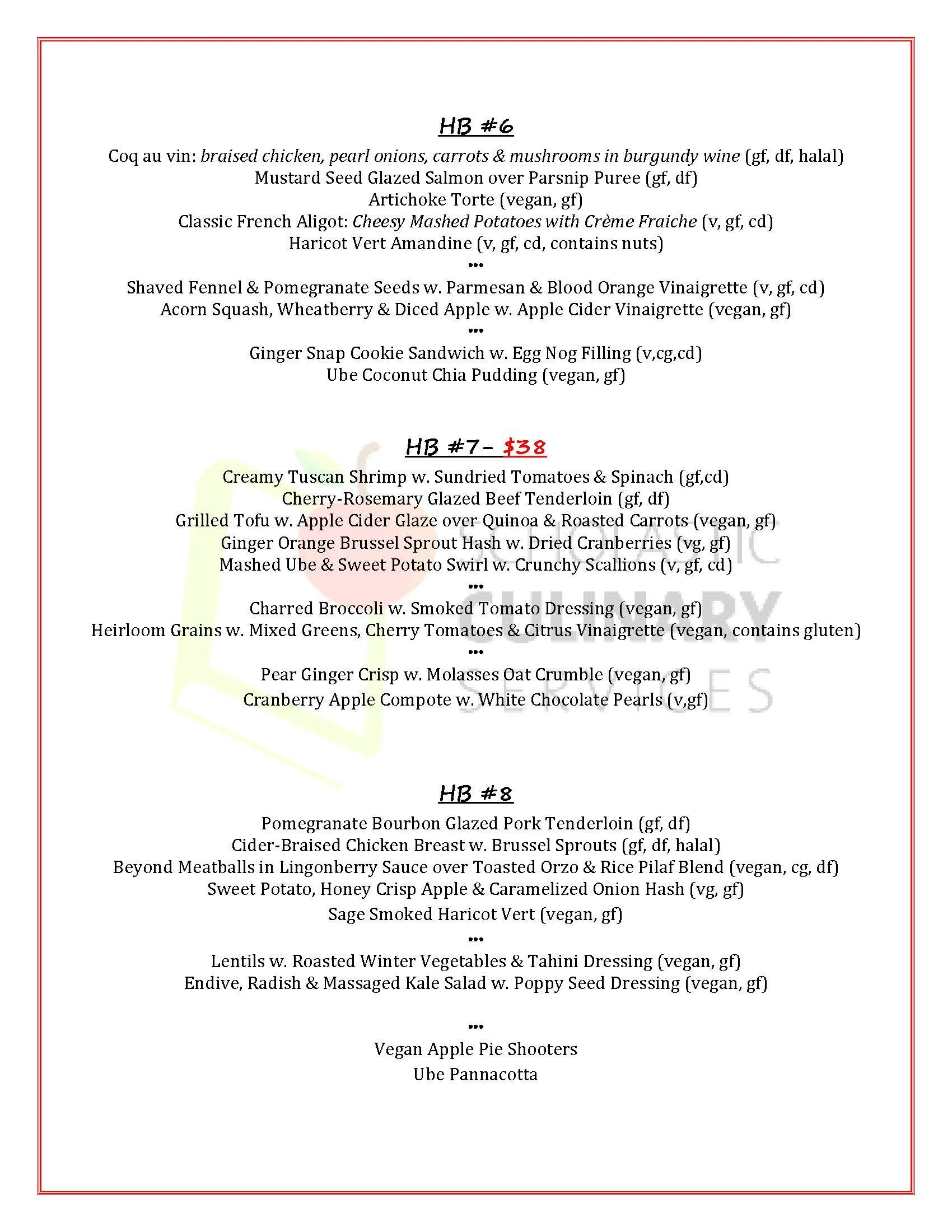 SEASONAL MENUS — Scholastic Culinary Services