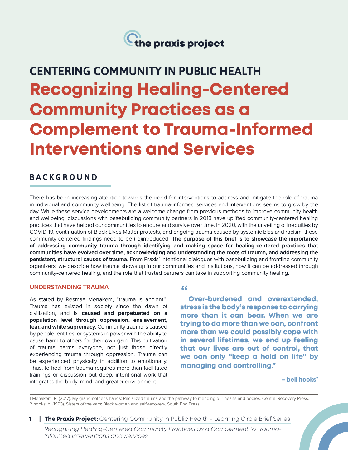 Recognizing Healing-Centered Community Practices as a Complement to ...