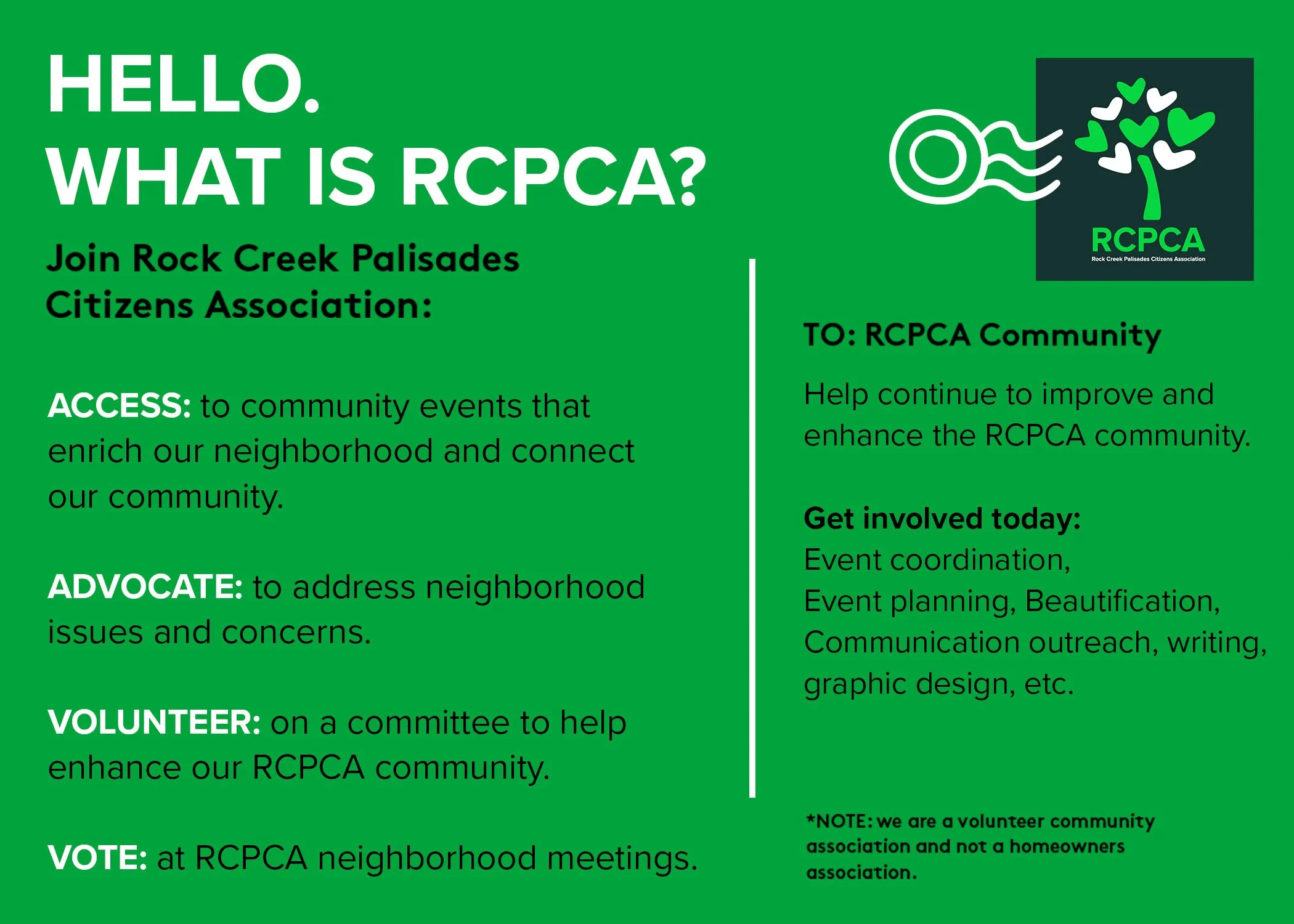 Rock Creek Palisades Citizens Association