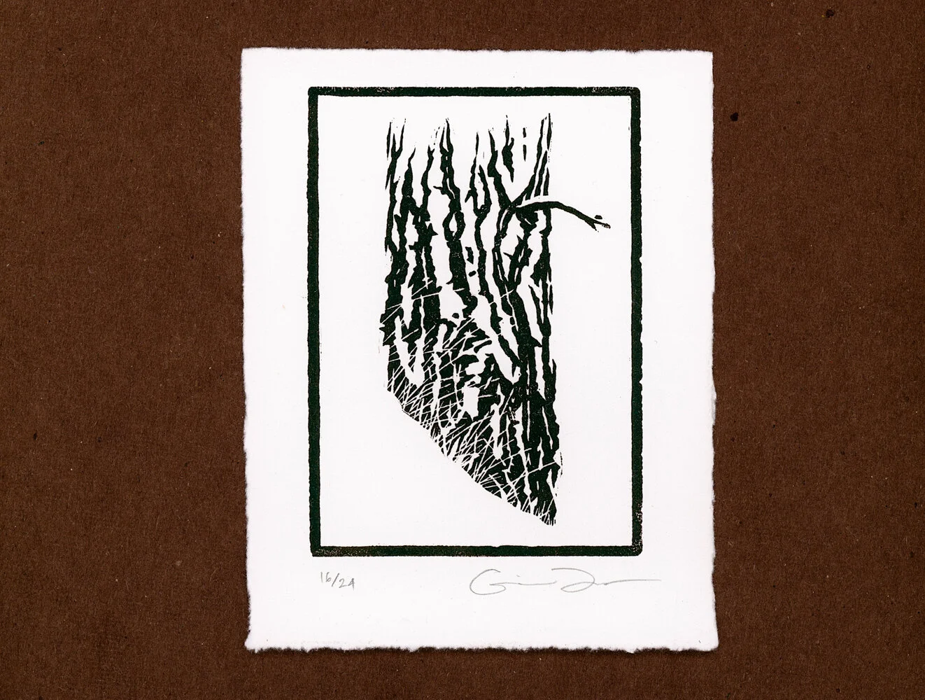 Linoleum Art Tree