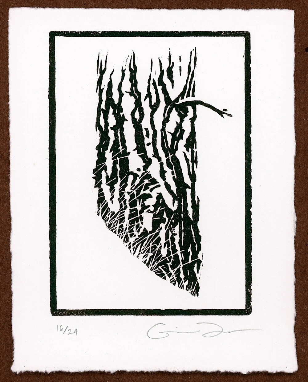 Linoleum Tree Prints