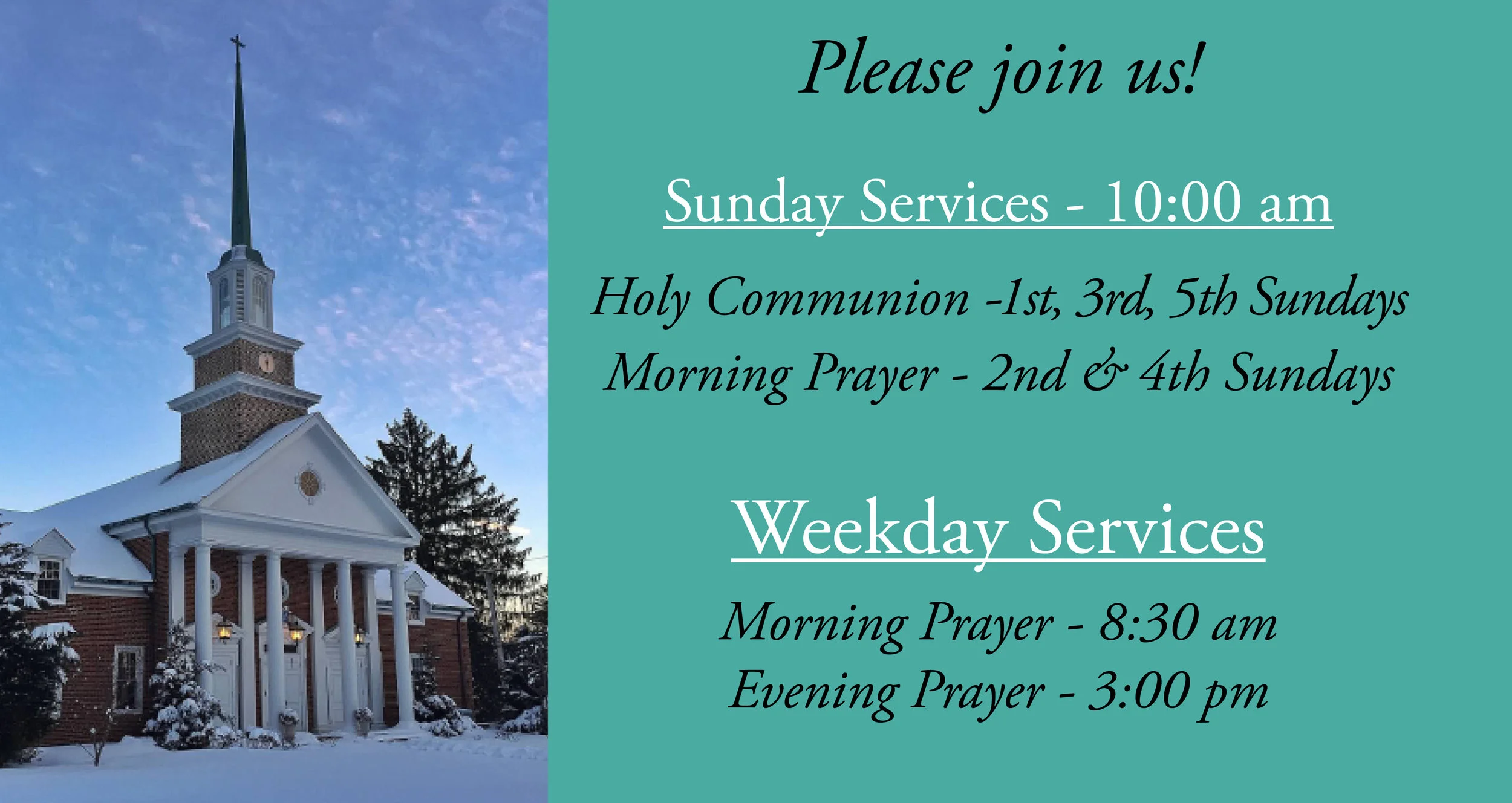 Our Service Times — St. Mark's Church