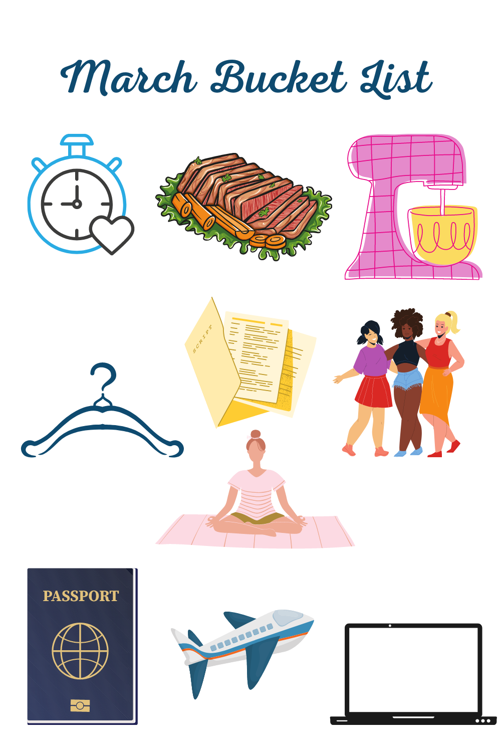 March Bucket List — Read & Wright