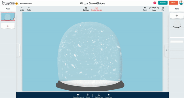 Virtual Snow Globes in Buncee — @TheMerrillsEDU