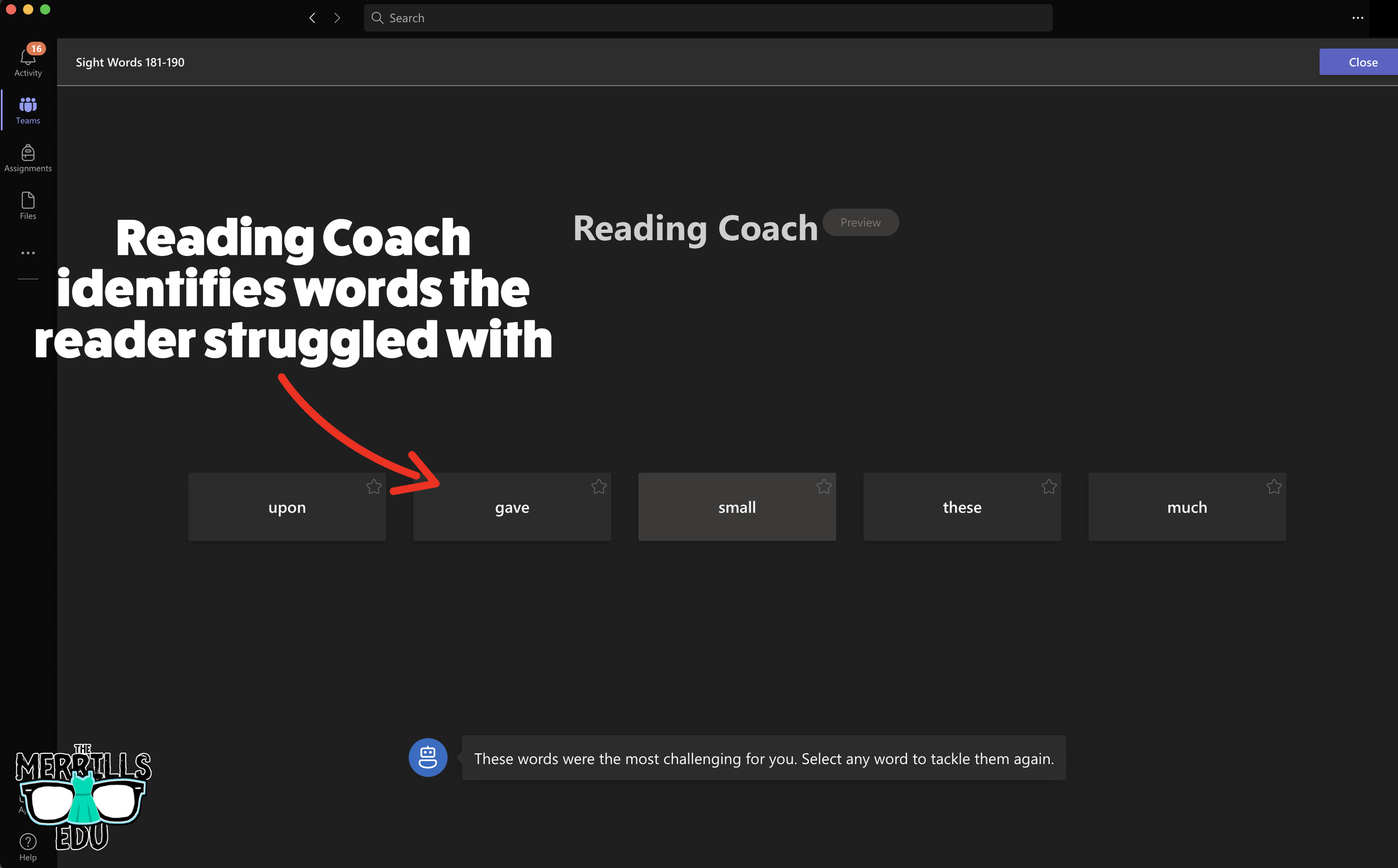 Microsoft Reading Coach — @TheMerrillsEDU