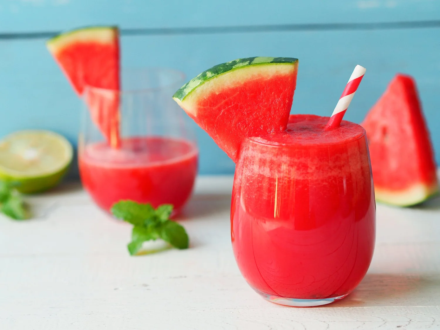 Watermelon Mint Cooler Smoothie featuring Happy & Skinny Strawberry ...