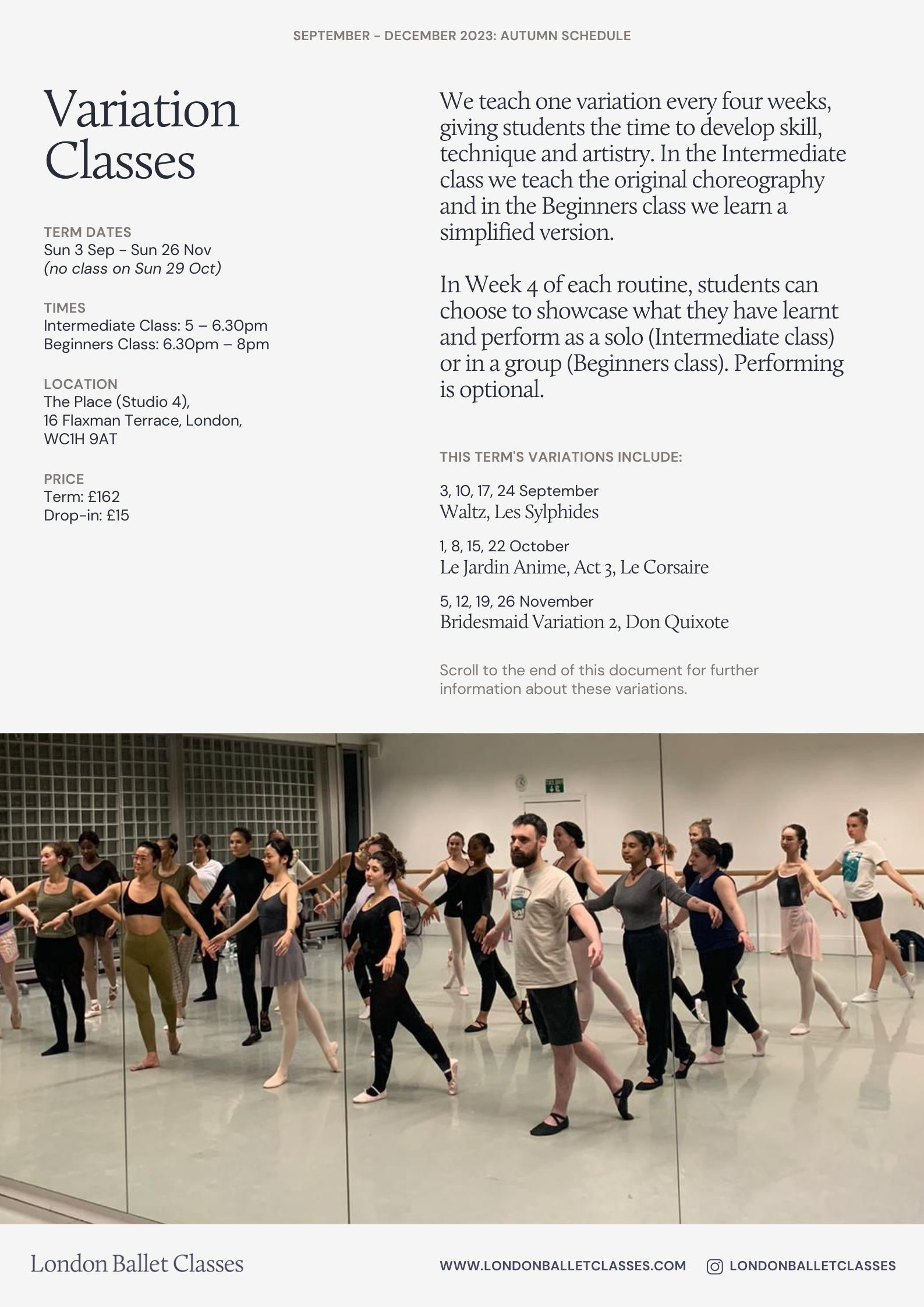 Learn Ballet as an adult — London Ballet Classes