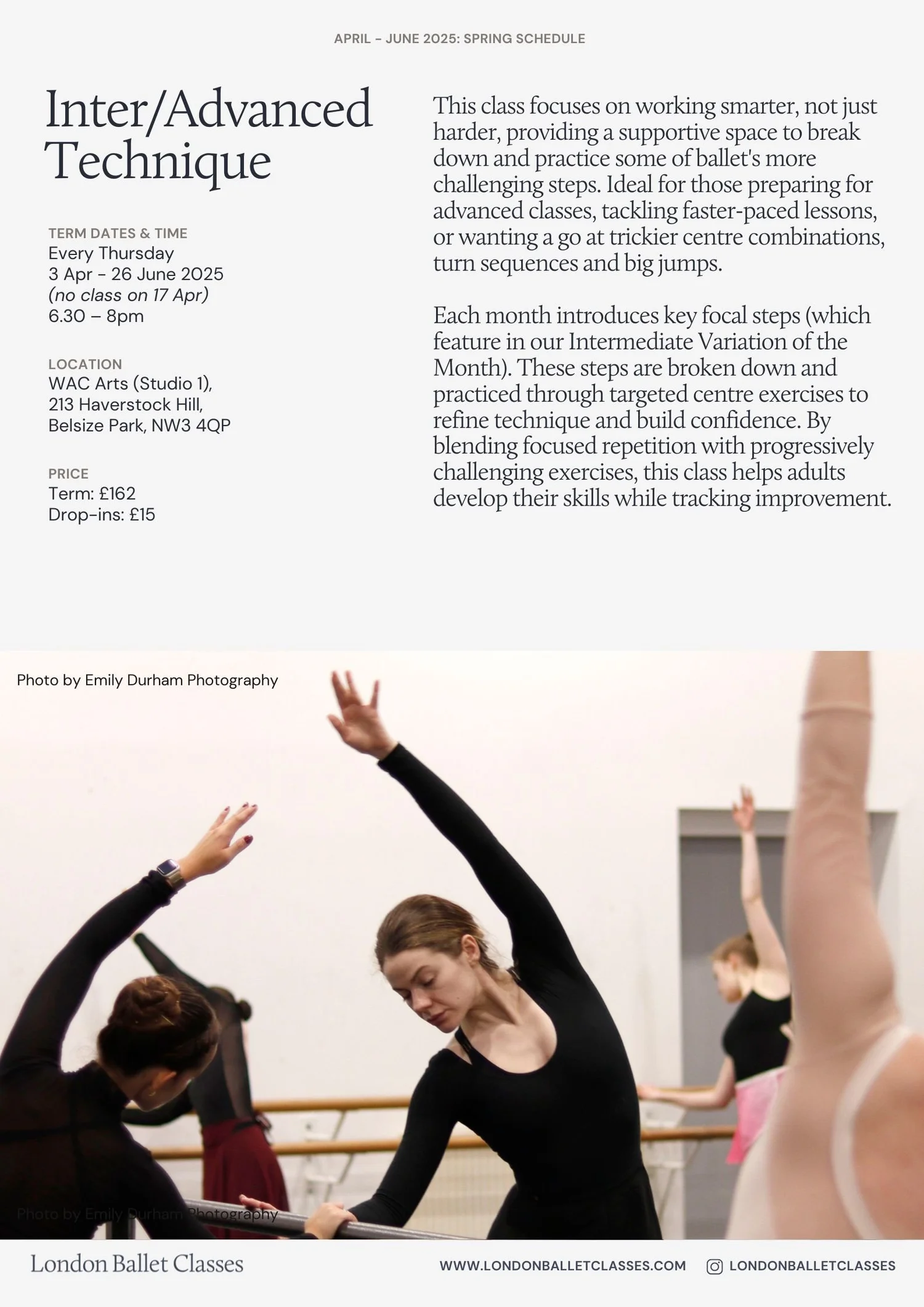Adult Ballet Classes — London Ballet Classes