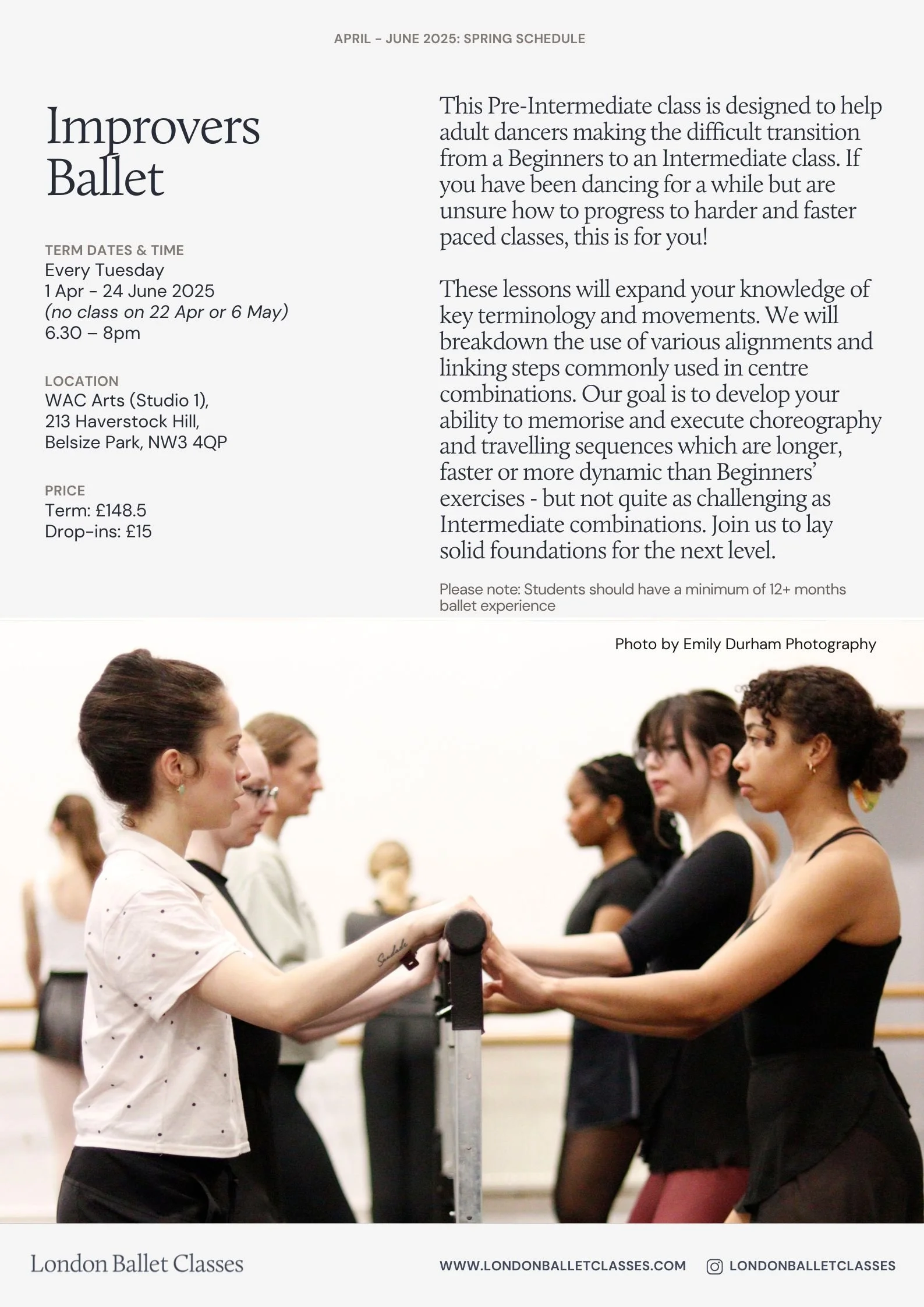 Adult Ballet Classes — London Ballet Classes