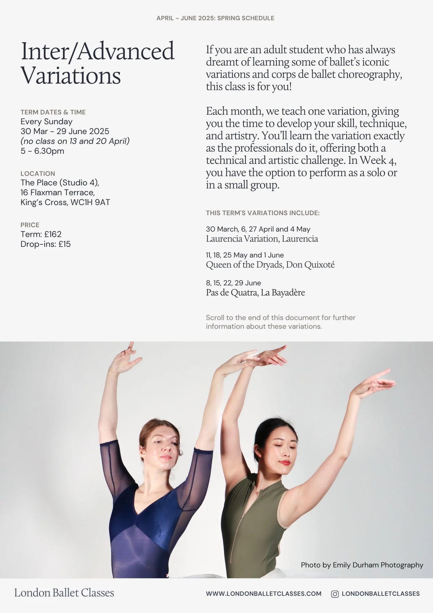 Adult Ballet Classes — London Ballet Classes